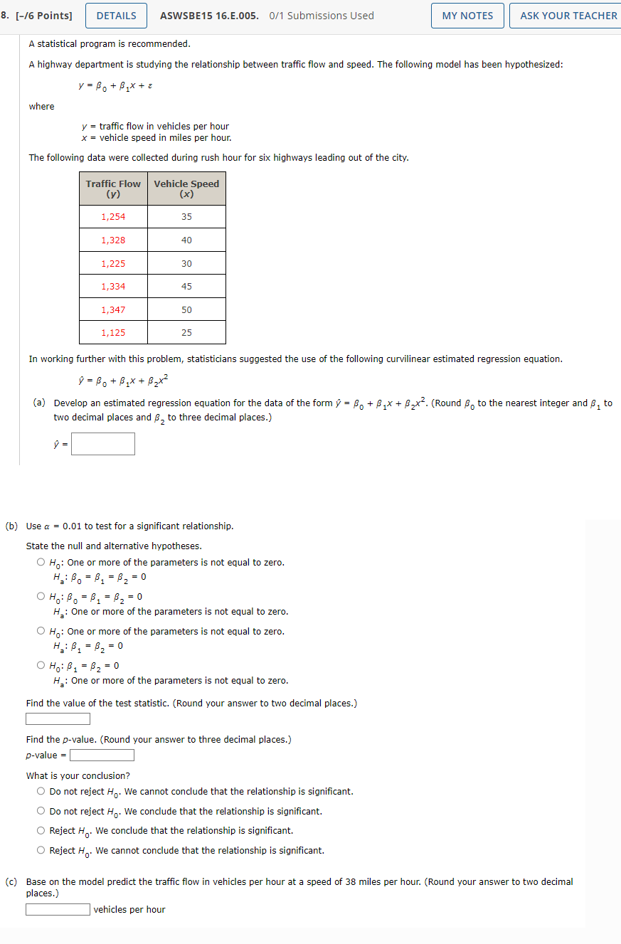 Solved A statistical program is recommended.A highway | Chegg.com