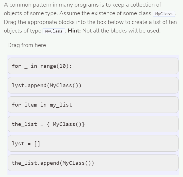 Solved A common pattern in many programs is to keep a | Chegg.com