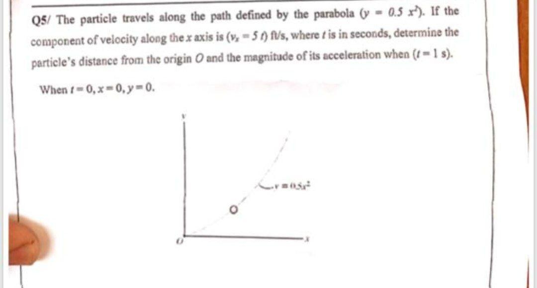 Solved 25/ The particle travels along the path defined by | Chegg.com