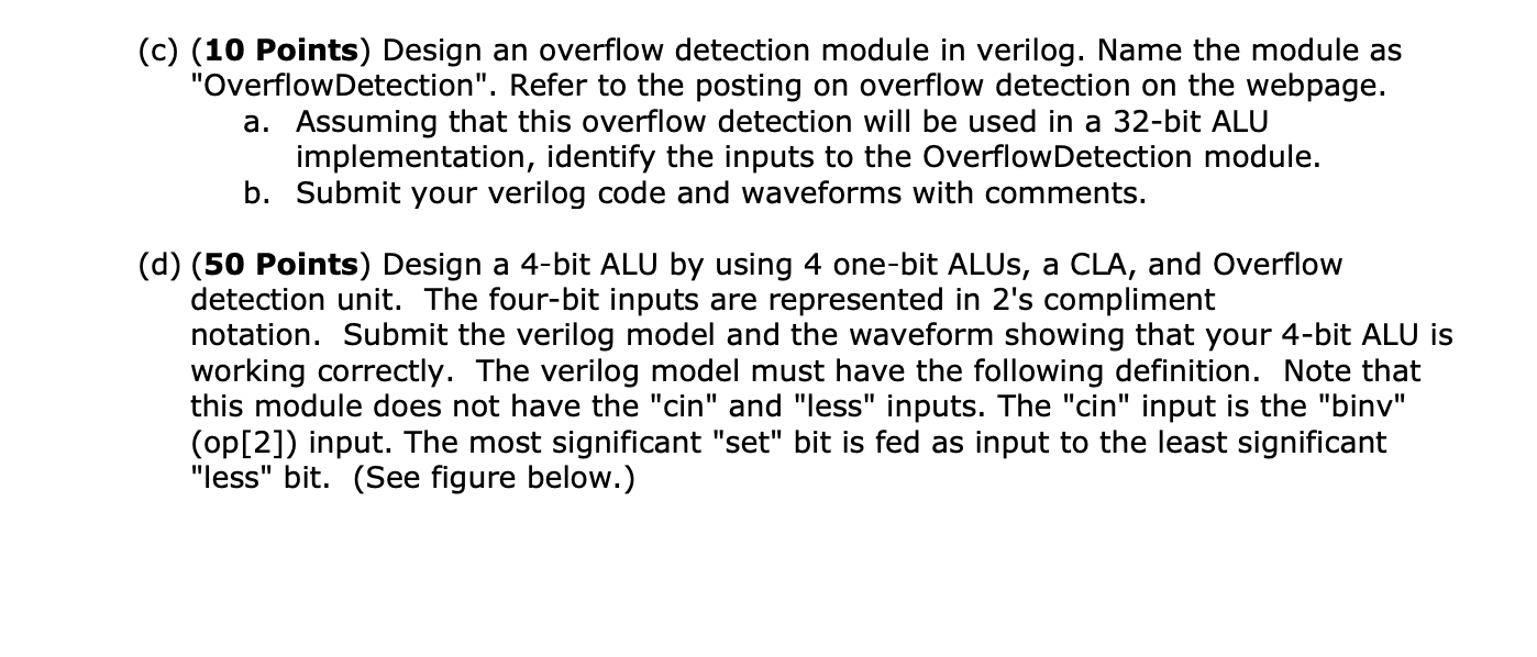 PART B: VERILOG (100 Points) (a) (20 Points) Design a | Chegg.com