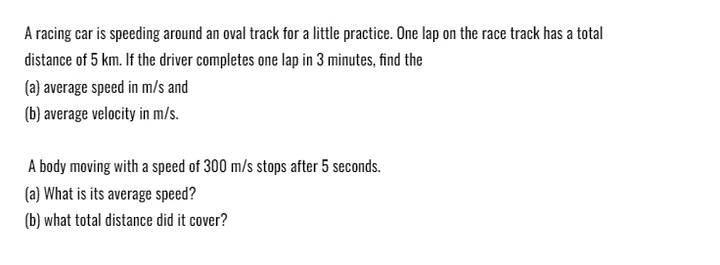 Solved A racing car is speeding around an oval track for a | Chegg.com