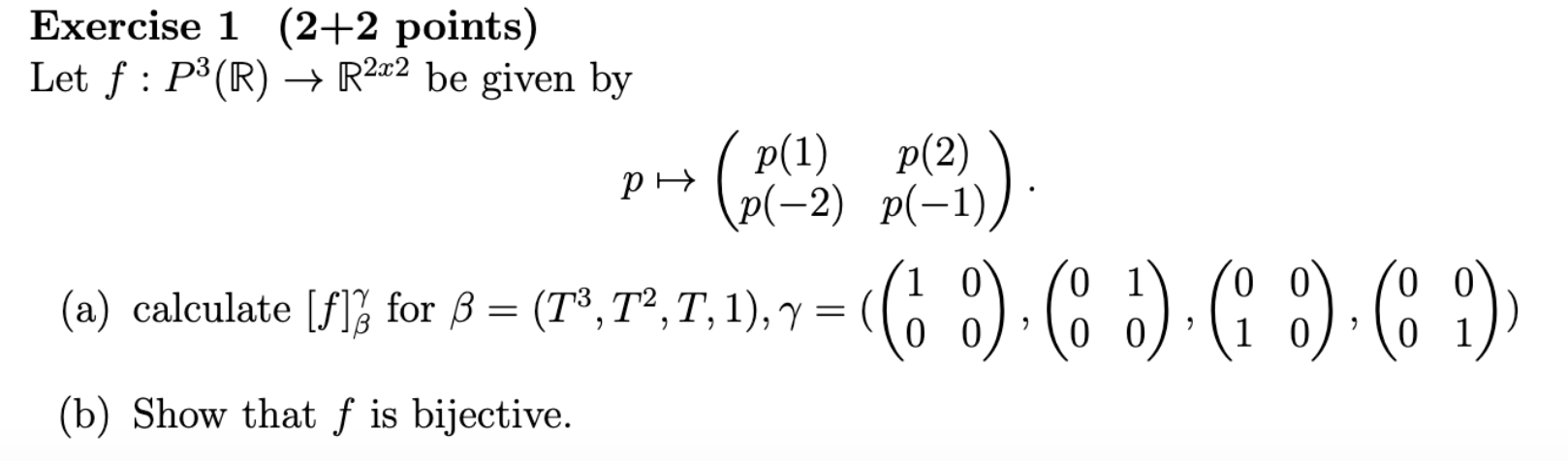 Solved Exercise 1 (2+2 points | Chegg.com Solved Exercise 1 (2+2 points | Chegg.com