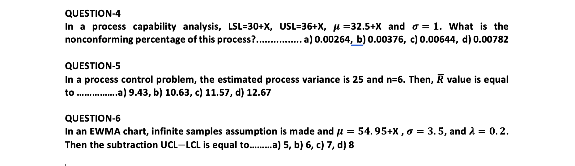 Solved QUESTION-4 In a process capability analysis, | Chegg.com