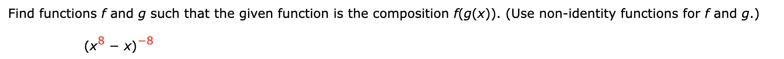 Solved Find functions f and g such that the given function | Chegg.com