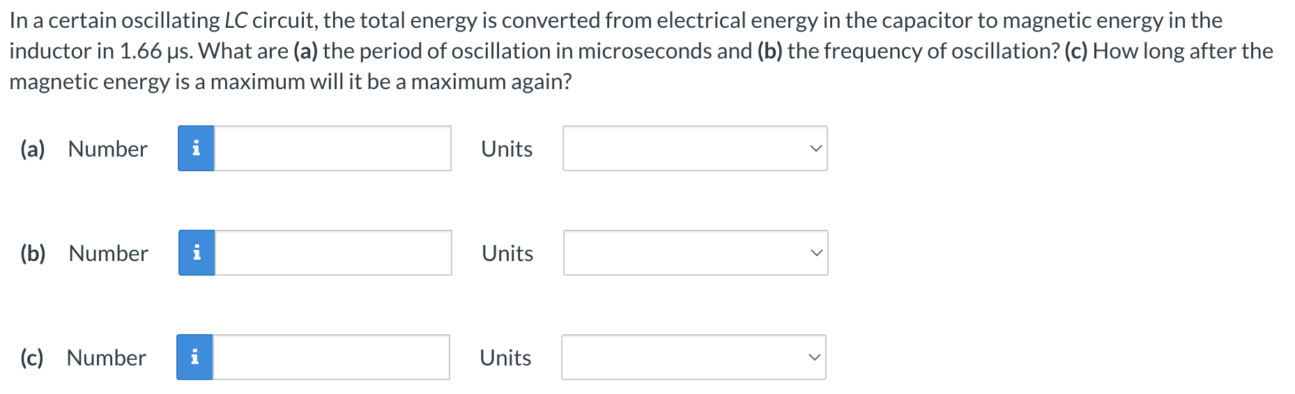 Solved In a certain oscillating LC ﻿circuit, the total | Chegg.com