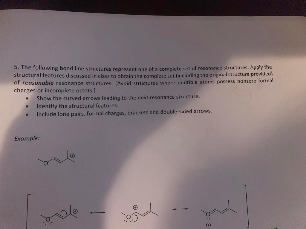 Solved 5. The following bond line structures represent one | Chegg.com