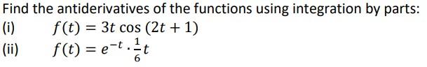 Solved Find the antiderivatives of the functions using | Chegg.com
