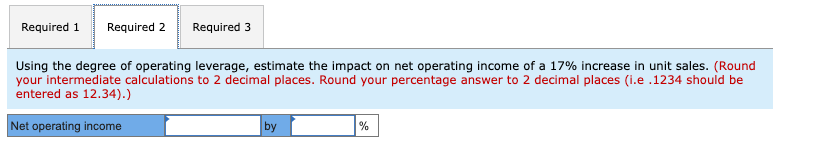 Solved Required: 1. What is the company's degree of | Chegg.com
