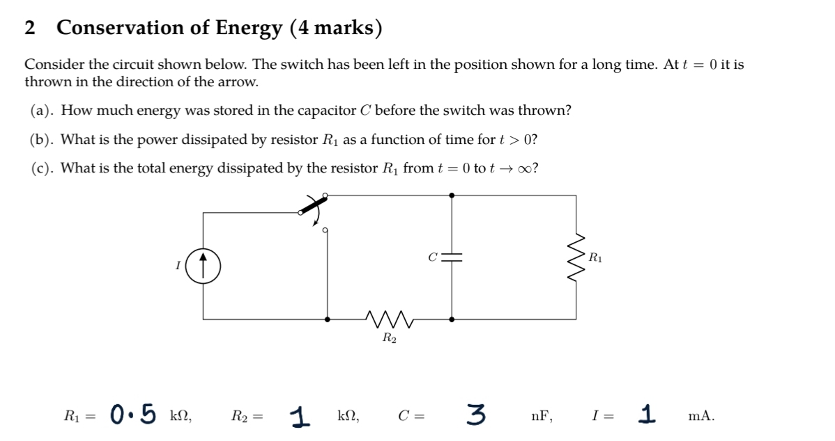 Solved 2 Conservation of Energy (4 marks) Consider the | Chegg.com