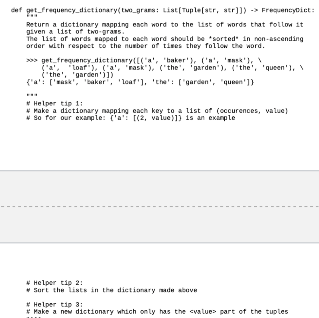 Solved Please complete the following function according to | Chegg.com