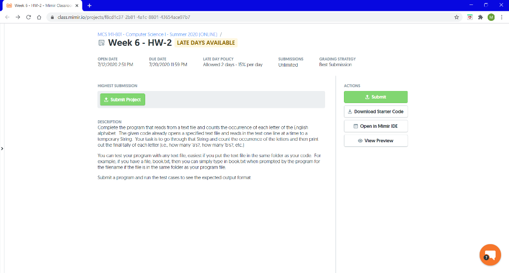 Solved A Week 5 - HW-2 - Mimir Classroo X + | Chegg.com