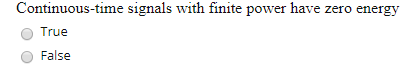 Solved Continuous-time signals with finite power have zero | Chegg.com