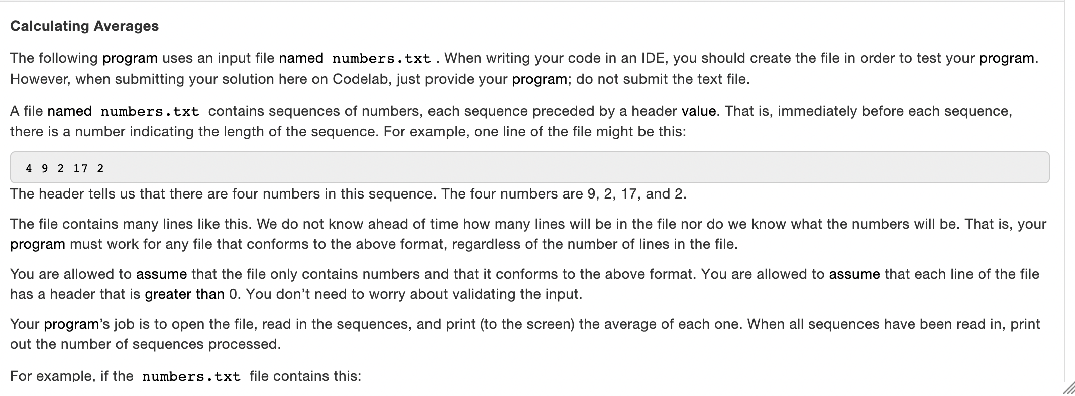 Solved Calculating Averages The following program uses an | Chegg.com