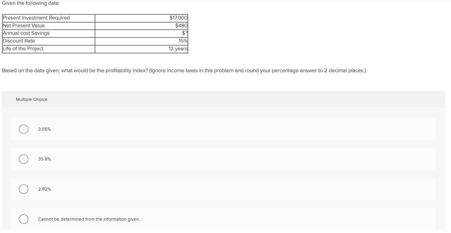 Solved Given the following data: Based on the data given, | Chegg.com