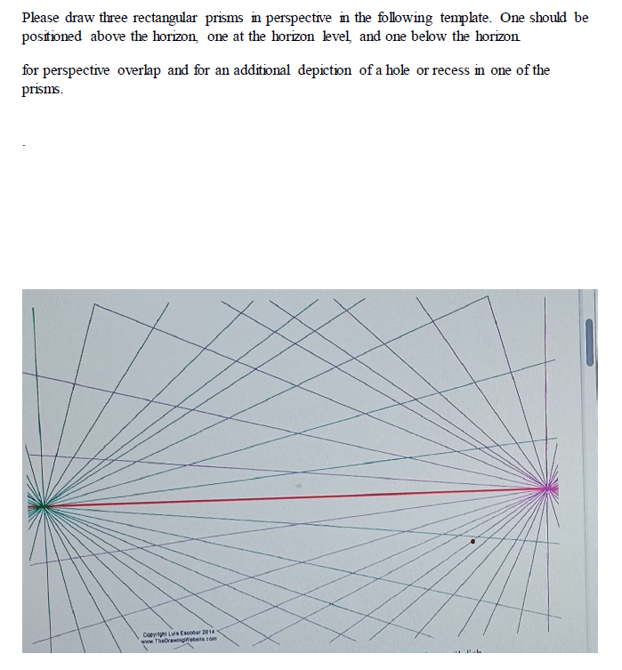 Please draw three rectangular prisms in perspective | Chegg.com