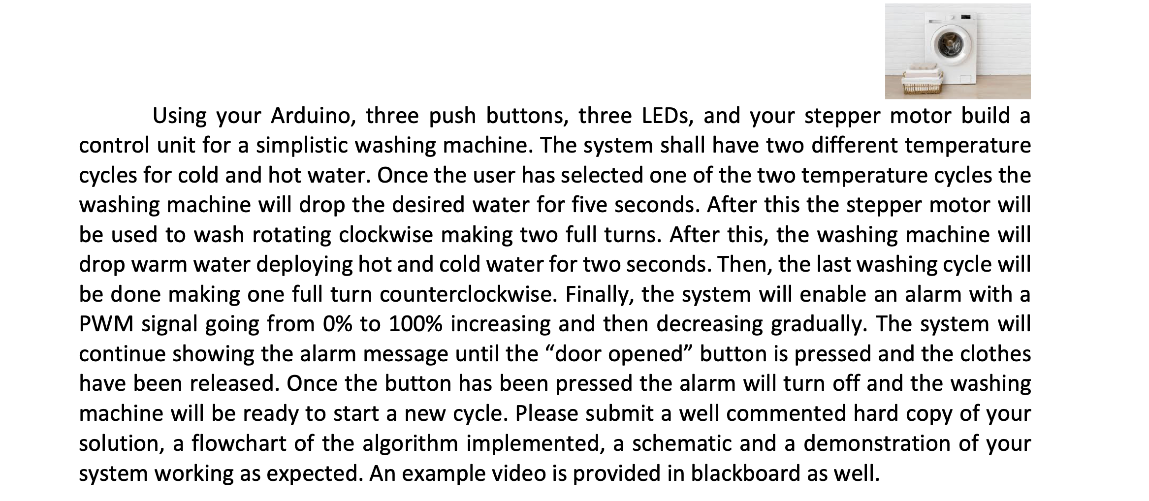 Solved Using your Arduino, three push buttons, three LEDs, | Chegg.com