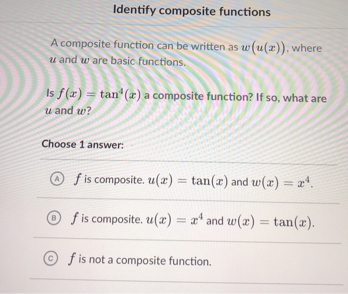 Solved Identify composite functions A composite function can | Chegg.com