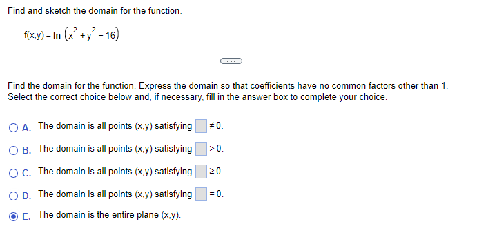 Solved Find and sketch the domain for the function. | Chegg.com