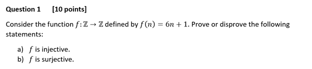 Solved Question 1 [10 points] Consider the function | Chegg.com