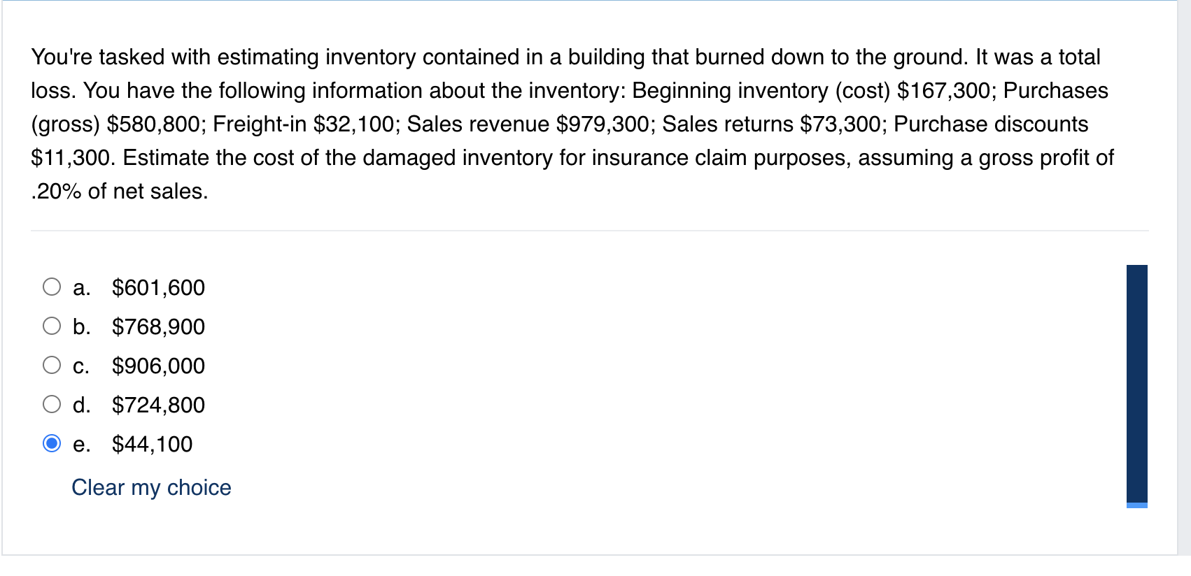 Solved You're tasked with estimating inventory contained in | Chegg.com