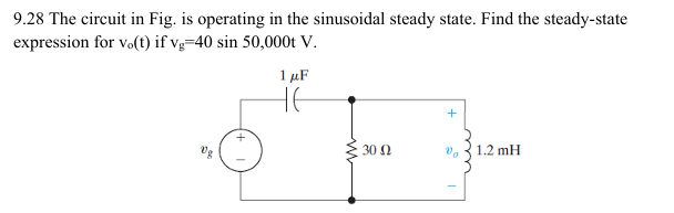 9.28 ﻿The circuit in ﻿Fig. is ﻿operating in ﻿the | Chegg.com