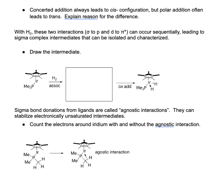 Solved - Concerted addition always leads to cis- | Chegg.com