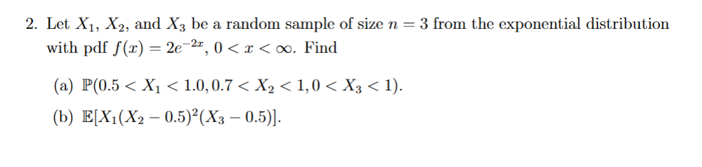 Solved Let x1,x2, ﻿and x3 be ﻿a random sample of ﻿size n=3 | Chegg.com