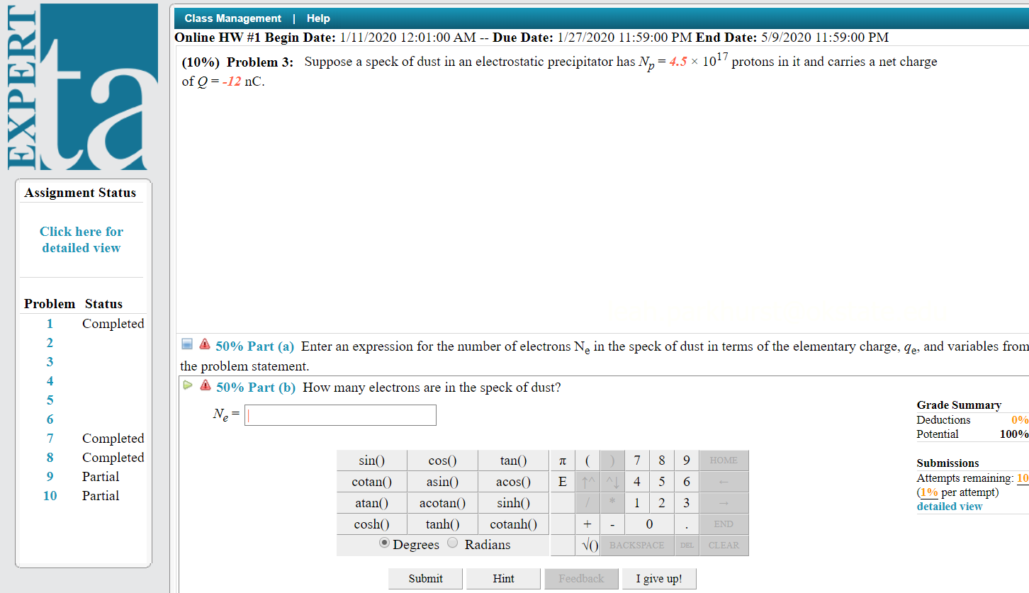 Solved Class Management | Help ta Online HW #1 Begin Date: | Chegg.com