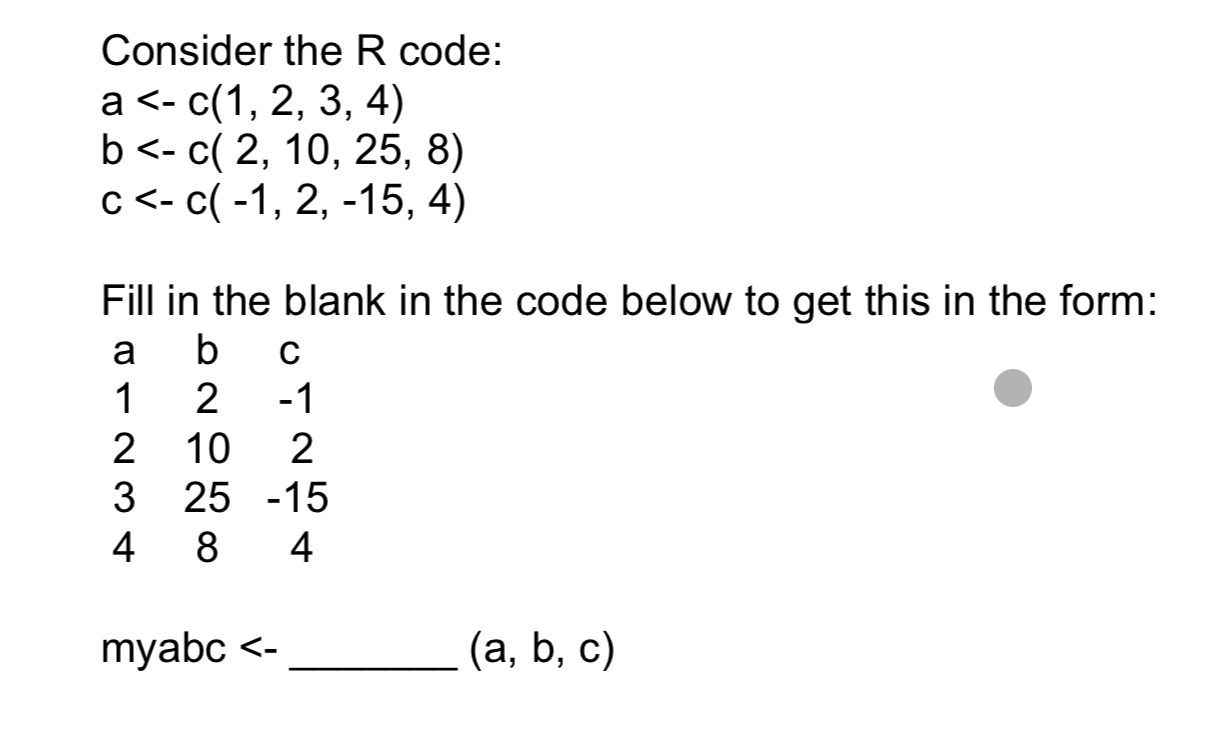 Solved Consider the R code: | Chegg.com