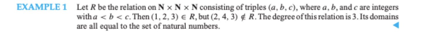 Solved EXAMPLE 1 ﻿Let R ﻿be the relation on N×N×N | Chegg.com