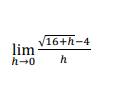 Solved limh→016+h2-4h | Chegg.com