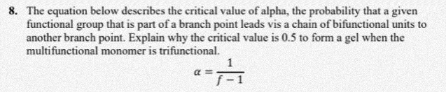 Solved The equation below describes the critical value of | Chegg.com