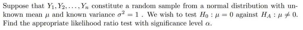 Solved Suppose that Y1, Y2,... , Yn constitute a random | Chegg.com