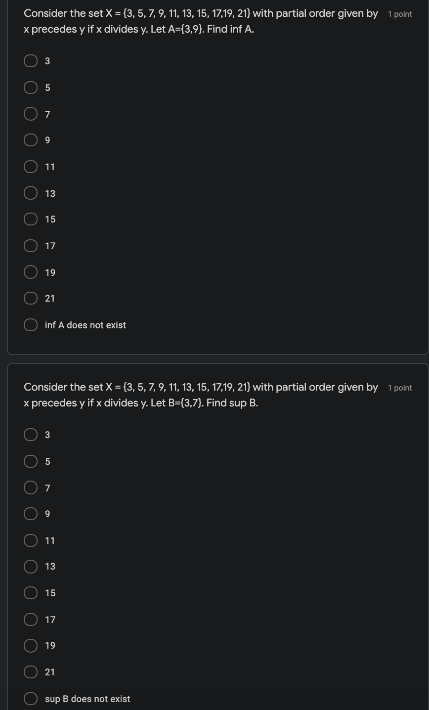 Solved Consider the set X = {3,5, 7, 9, 11, 13, 15, 17,19, | Chegg.com
