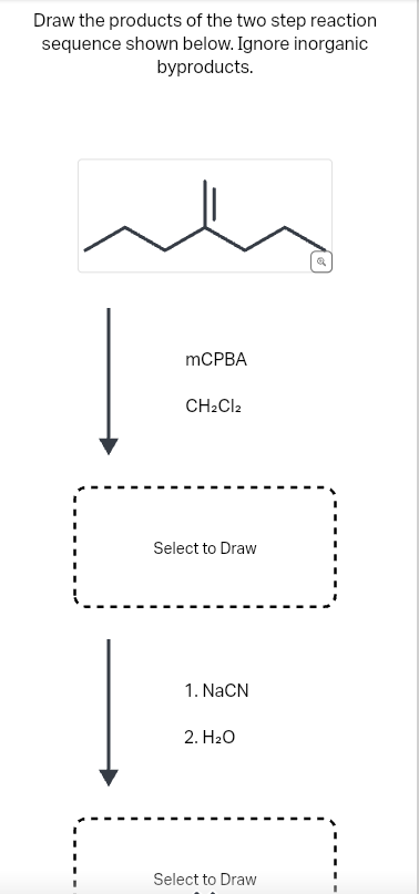 Solved Draw the products of the two step reaction s | Chegg.com