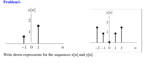 Solved Problem1- Write down expressions for the sequences | Chegg.com