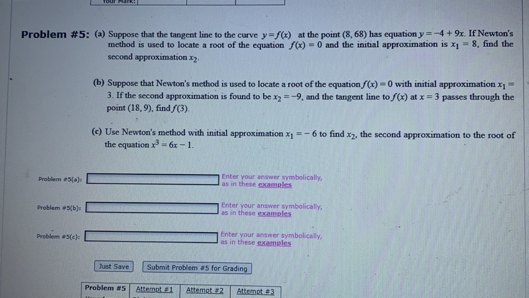 Solved Problem \#5: (a) Suppose that the tangent line to the | Chegg.com