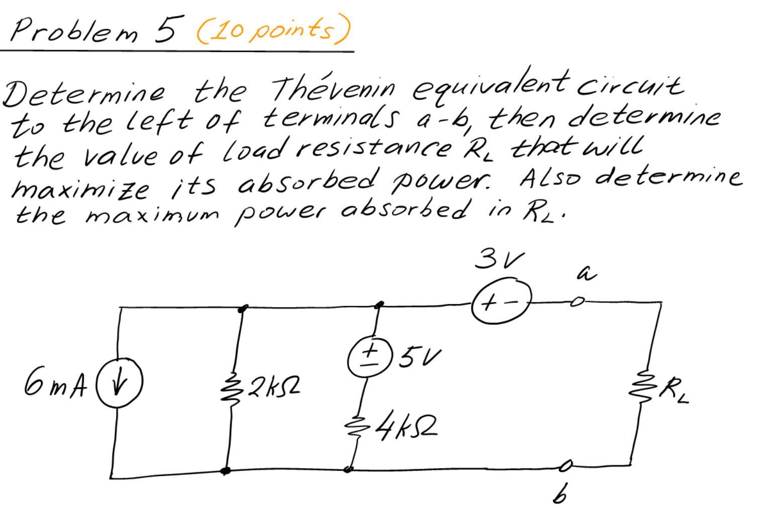 Solved Problem 5 (10 points) Determine the Thévenin | Chegg.com Solved Problem 5 (10 points) Determine the Thévenin | Chegg.com