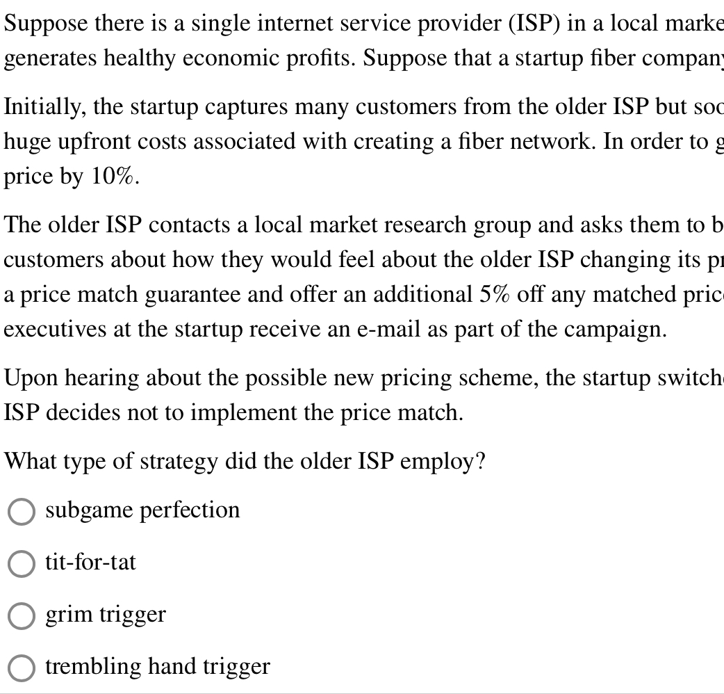 Solved Suppose there is a single internet service provider | Chegg.com