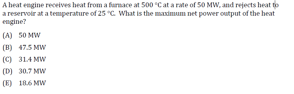 Solved A heat engine receives heat from a furnace at 500°C | Chegg.com