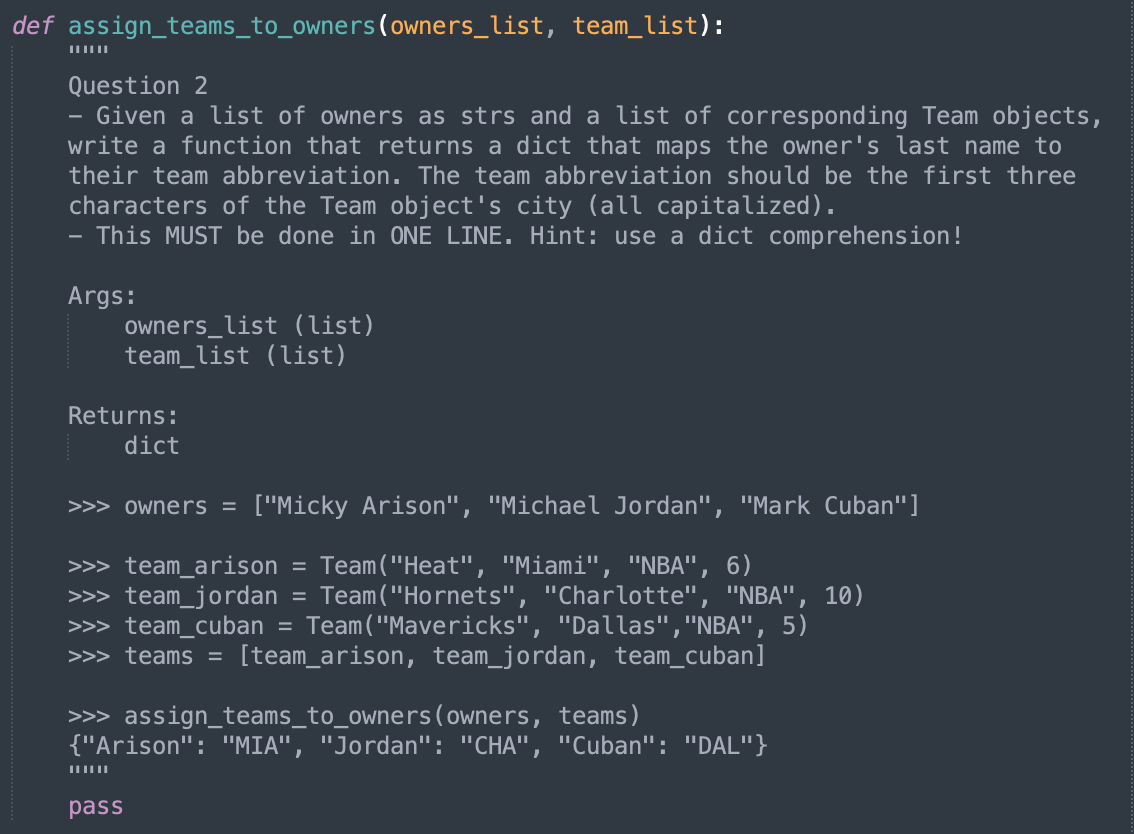 Solved #92 owners = ["Micky Arison", "Michael Jordan", "Mark | Chegg.com