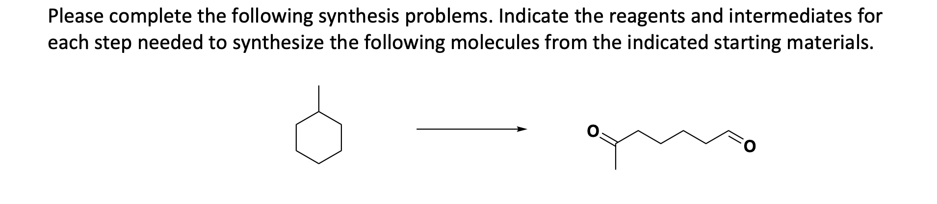 Solved Please complete the following synthesis problems. | Chegg.com