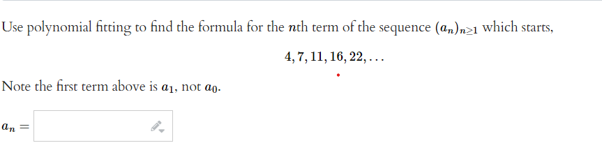 Solved Use polynomial fitting to find the formula for the | Chegg.com