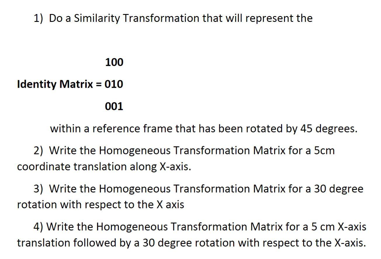 Solved 1) Do a Similarity Transformation that will represent | Chegg.com
