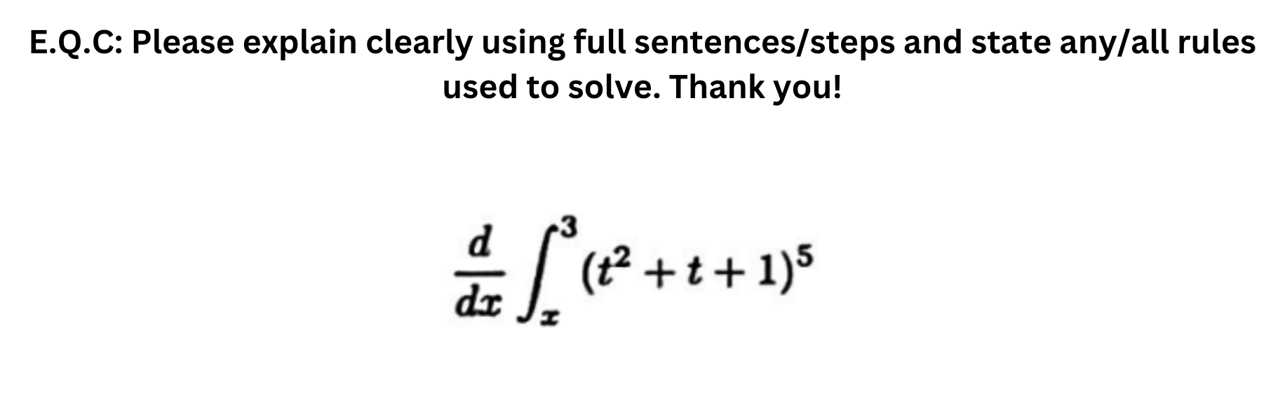 Solved E.Q.C: Please explain clearly using full | Chegg.com