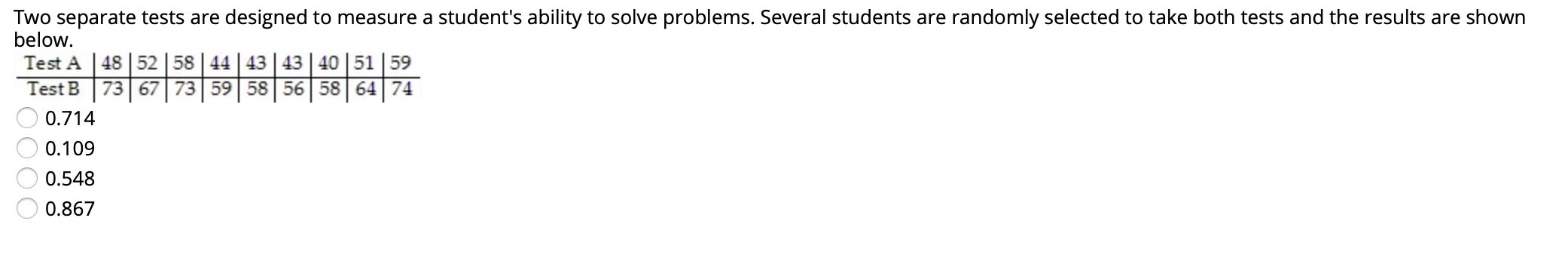 Solved Two separate tests are designed to measure a | Chegg.com
