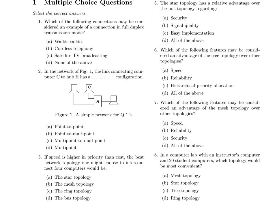 Solved 1 ﻿Multiple Choice QuestionsSelect the correct | Chegg.com