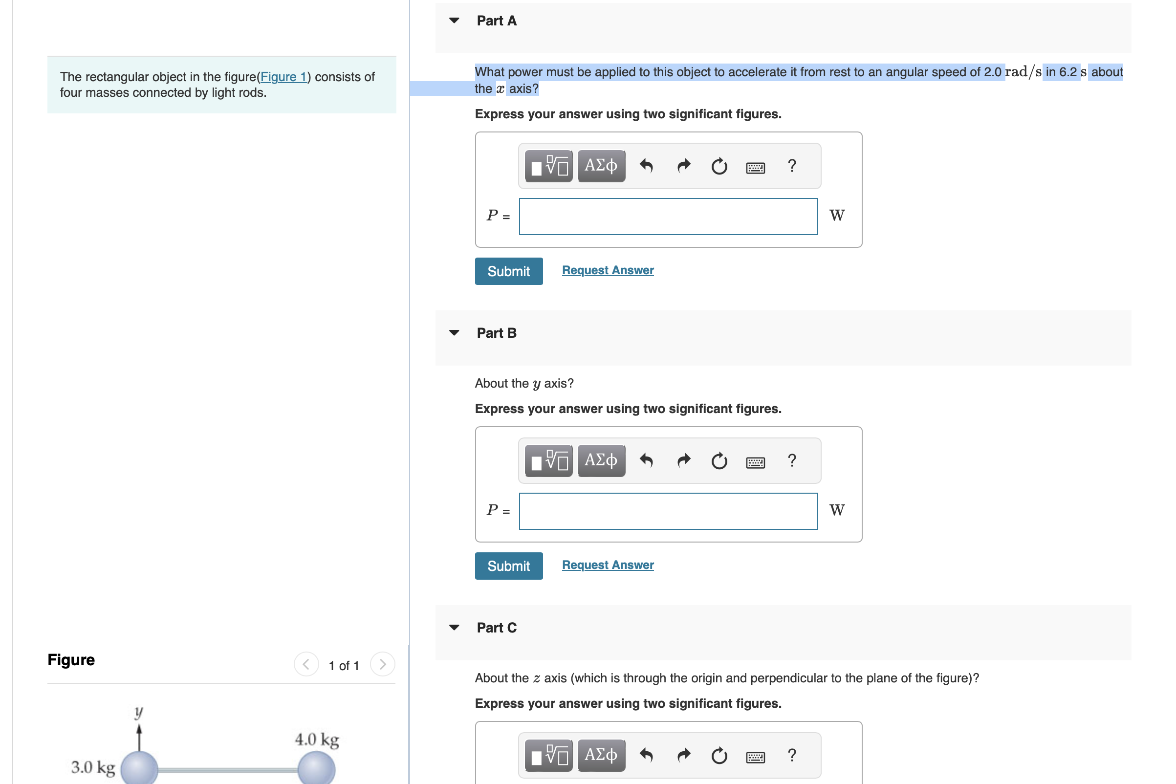 Solved Part AThe rectangular object in the figure(Figure 1) | Chegg.com