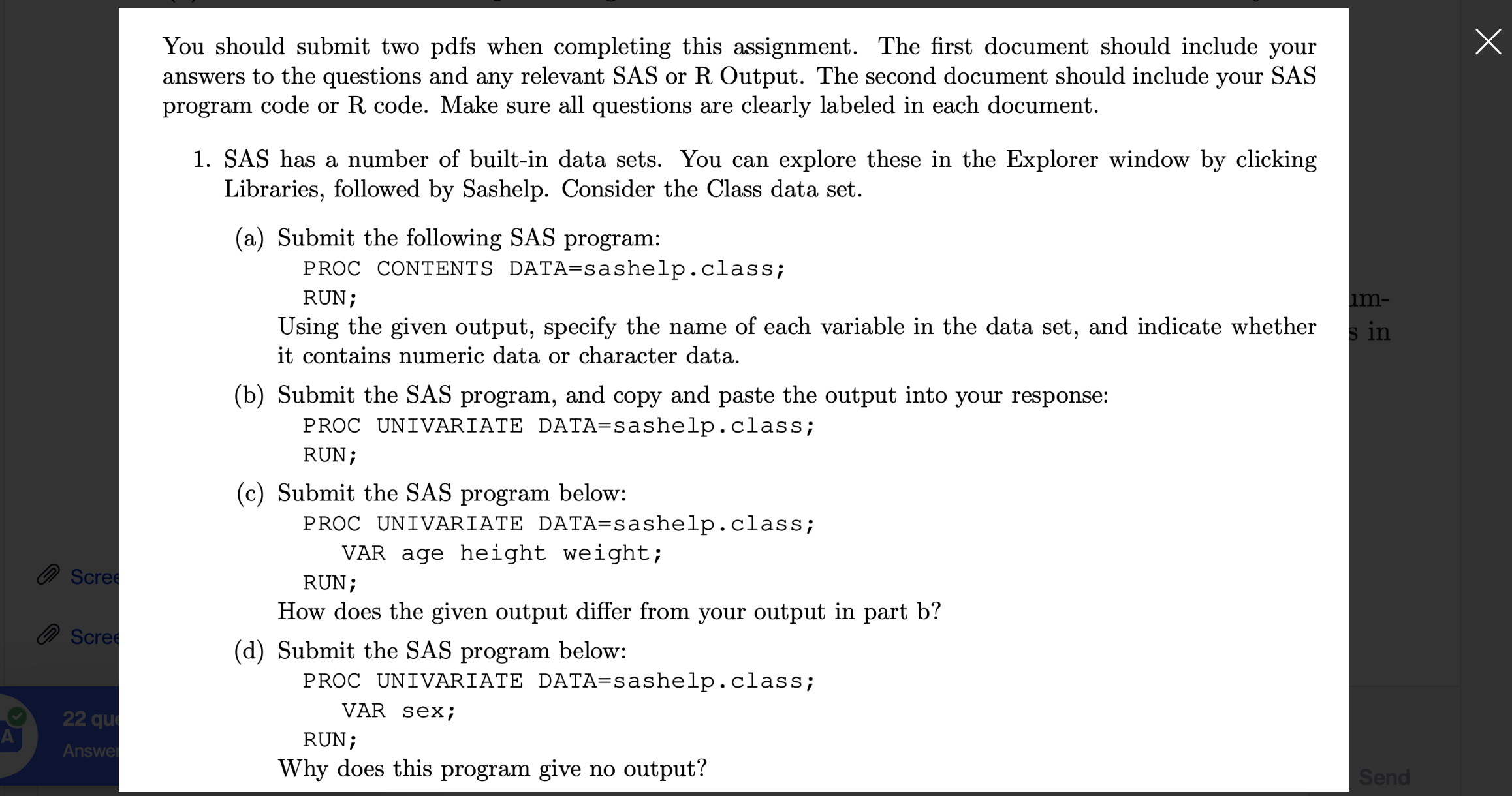 Solved You should submit two pdfs when completing this | Chegg.com