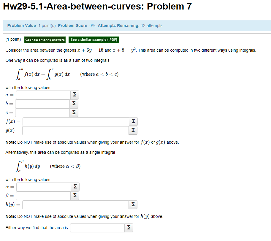 Solved (1 ﻿point)See a similar example (.PDF)Consider the | Chegg.com